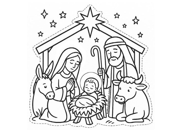 Presepe da ritagliare - TuttoDisegni.com
