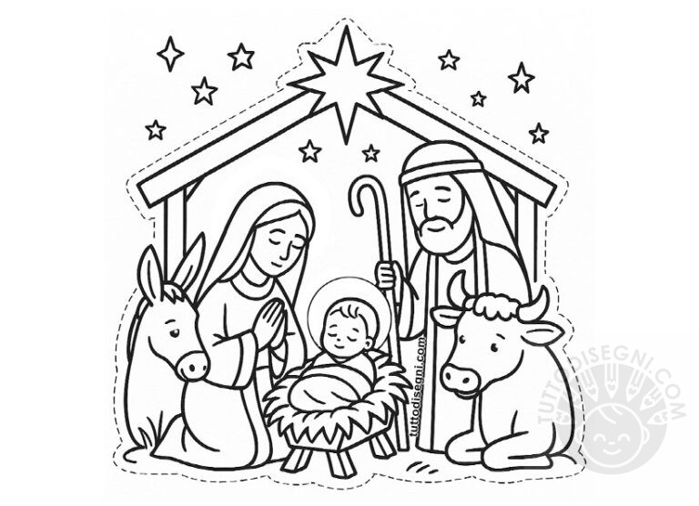 Presepe da ritagliare - TuttoDisegni.com